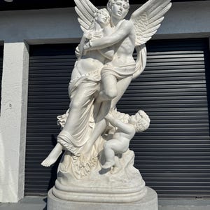 The abduction of psyche carved marble statue - JX515 - Etsy
