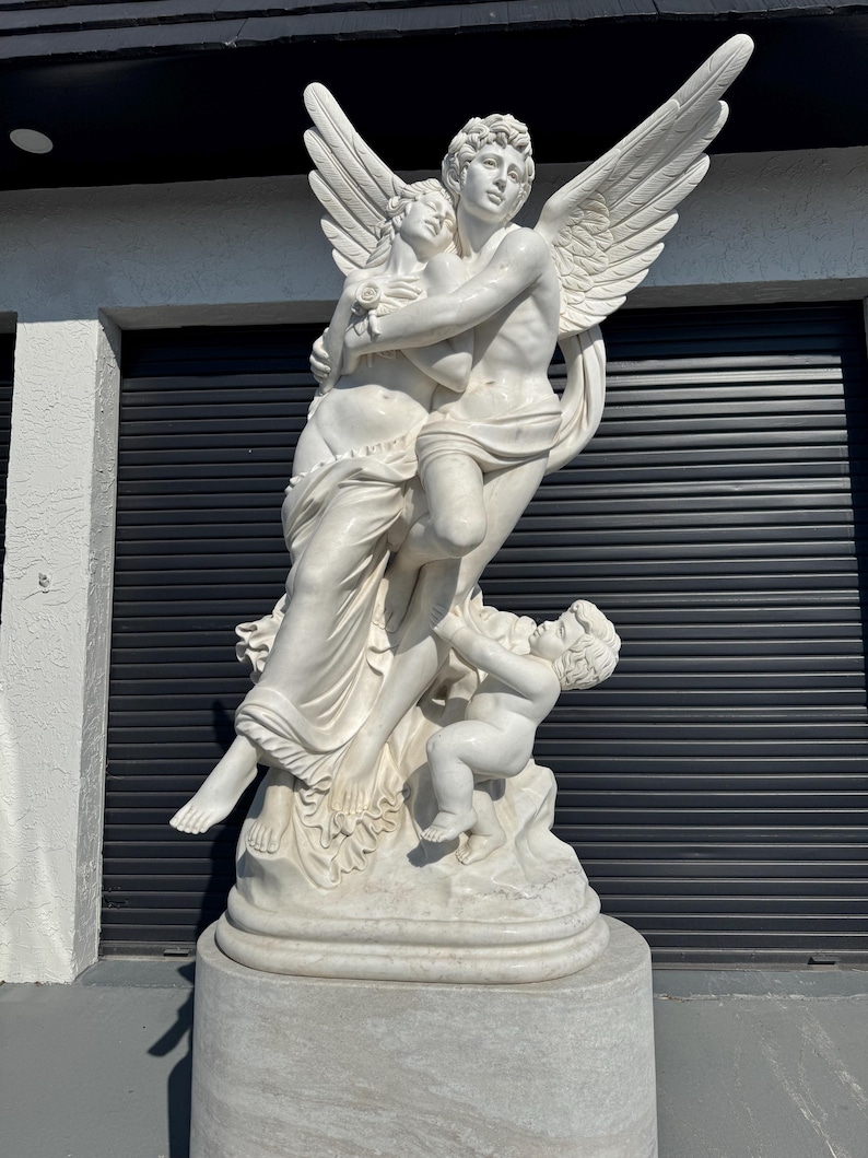 The abduction of psyche carved marble statue - JX515 - Etsy