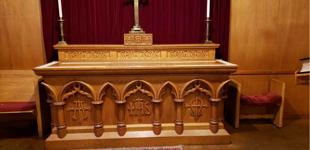 Antique Oak Religious Church Altar - Etsy
