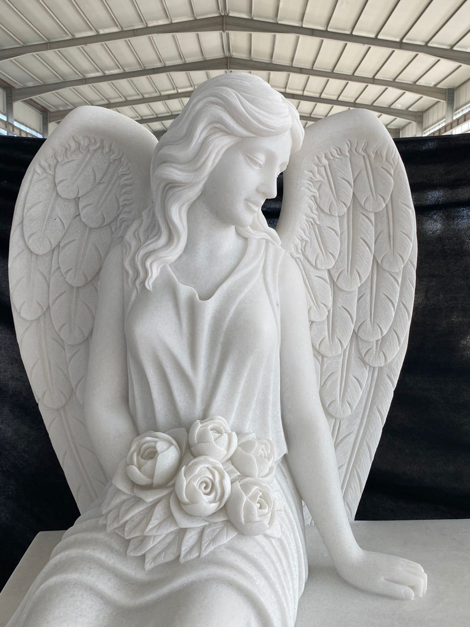 Hand Carved Marble Angel Monument - TF1025 - Etsy