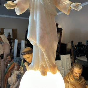 Antique Alabaster Jesus Church Floor Lamp - Etsy
