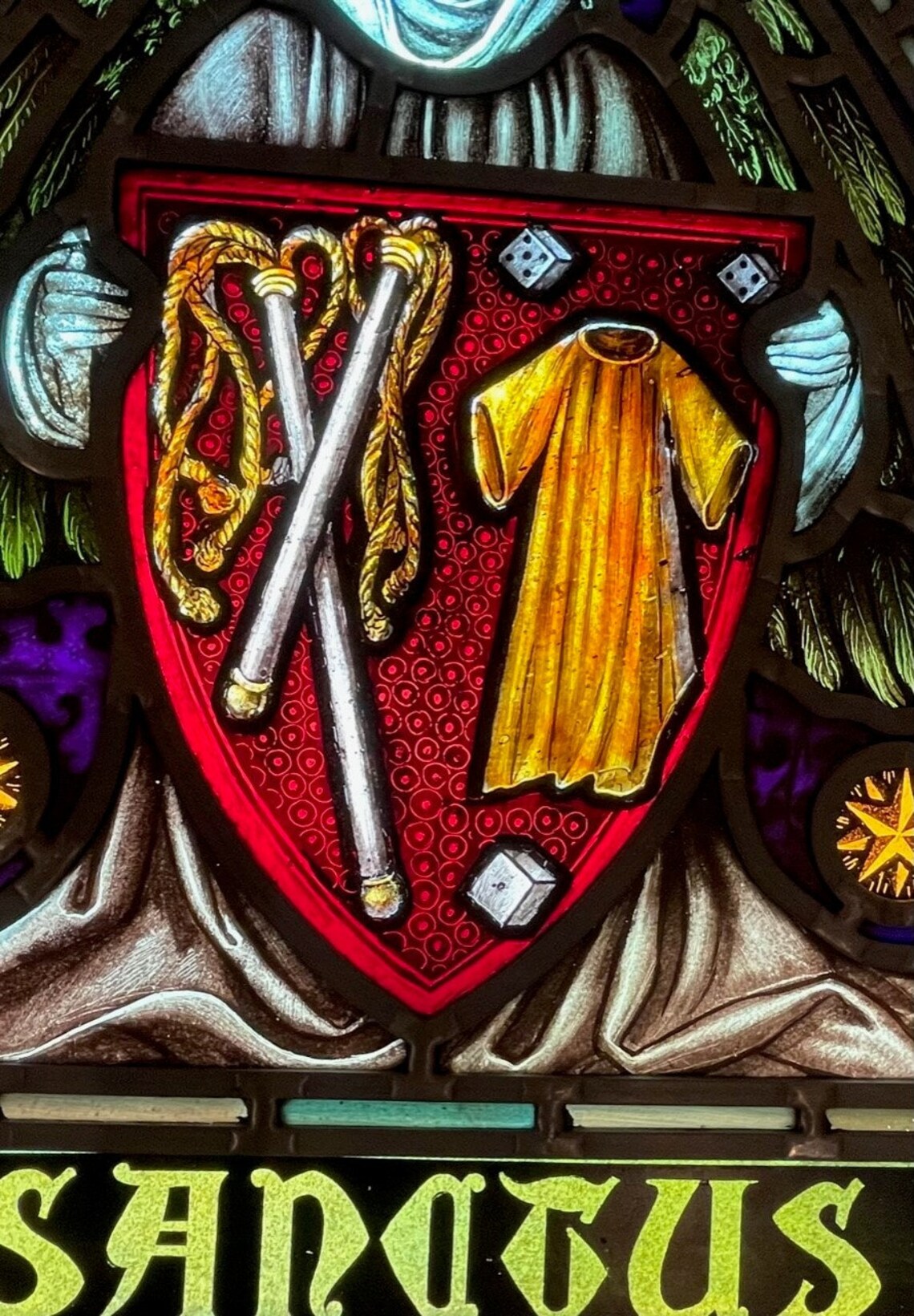 Incredible Antique Church Stained Glass Angel Window With Vestment - Etsy