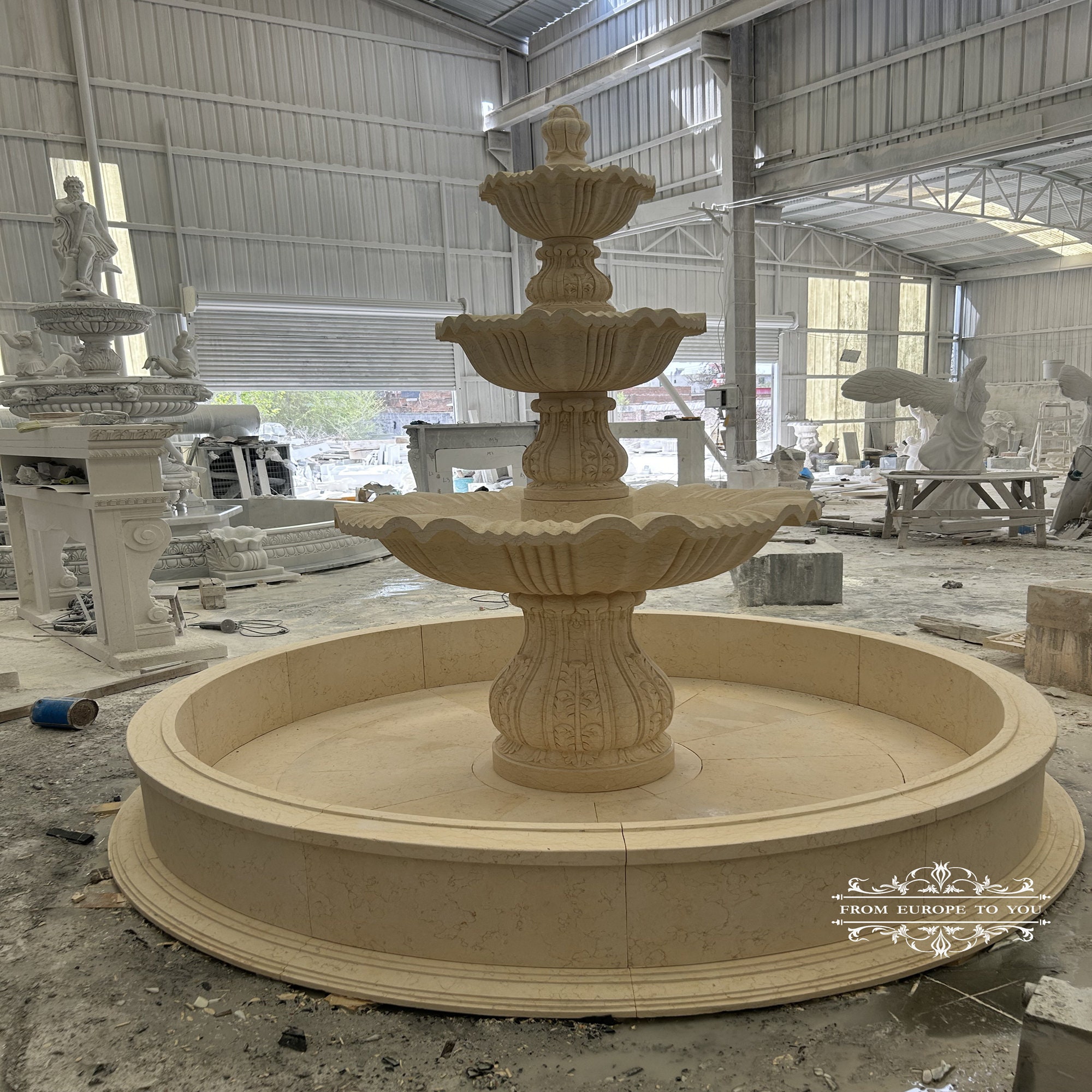 Carved Marble European Design Estate Fountain - JX547 - Etsy