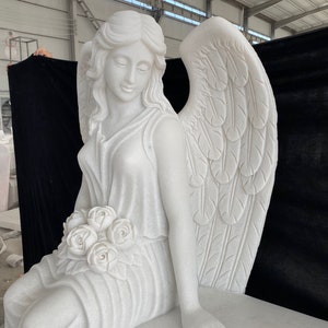 Hand Carved Marble Angel Monument - TF1025 - Etsy