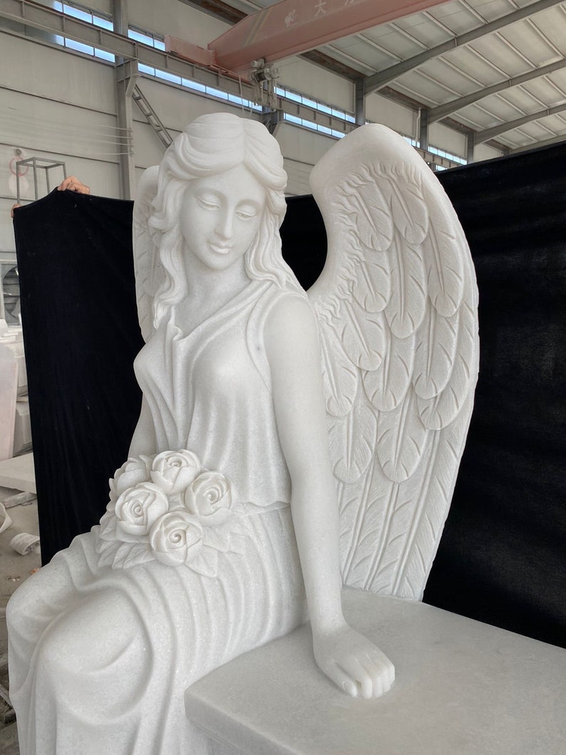 Hand Carved Marble Angel Monument - TF1025 - Etsy