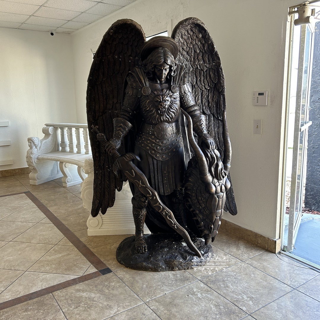 Bronze St. Michael Church Statue - Etsy