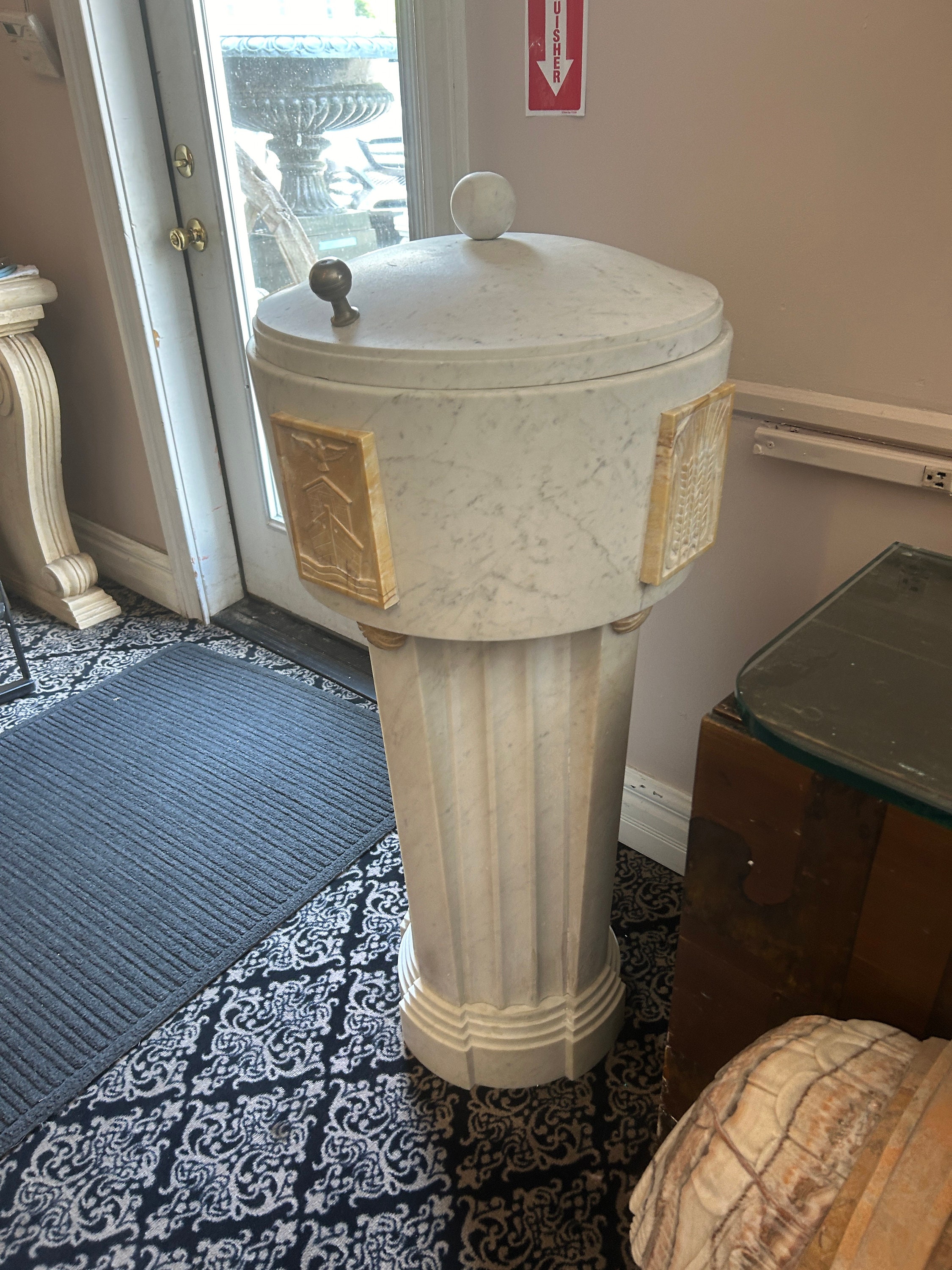 Antique Marble Art Deco Church Font - AC106 - Etsy