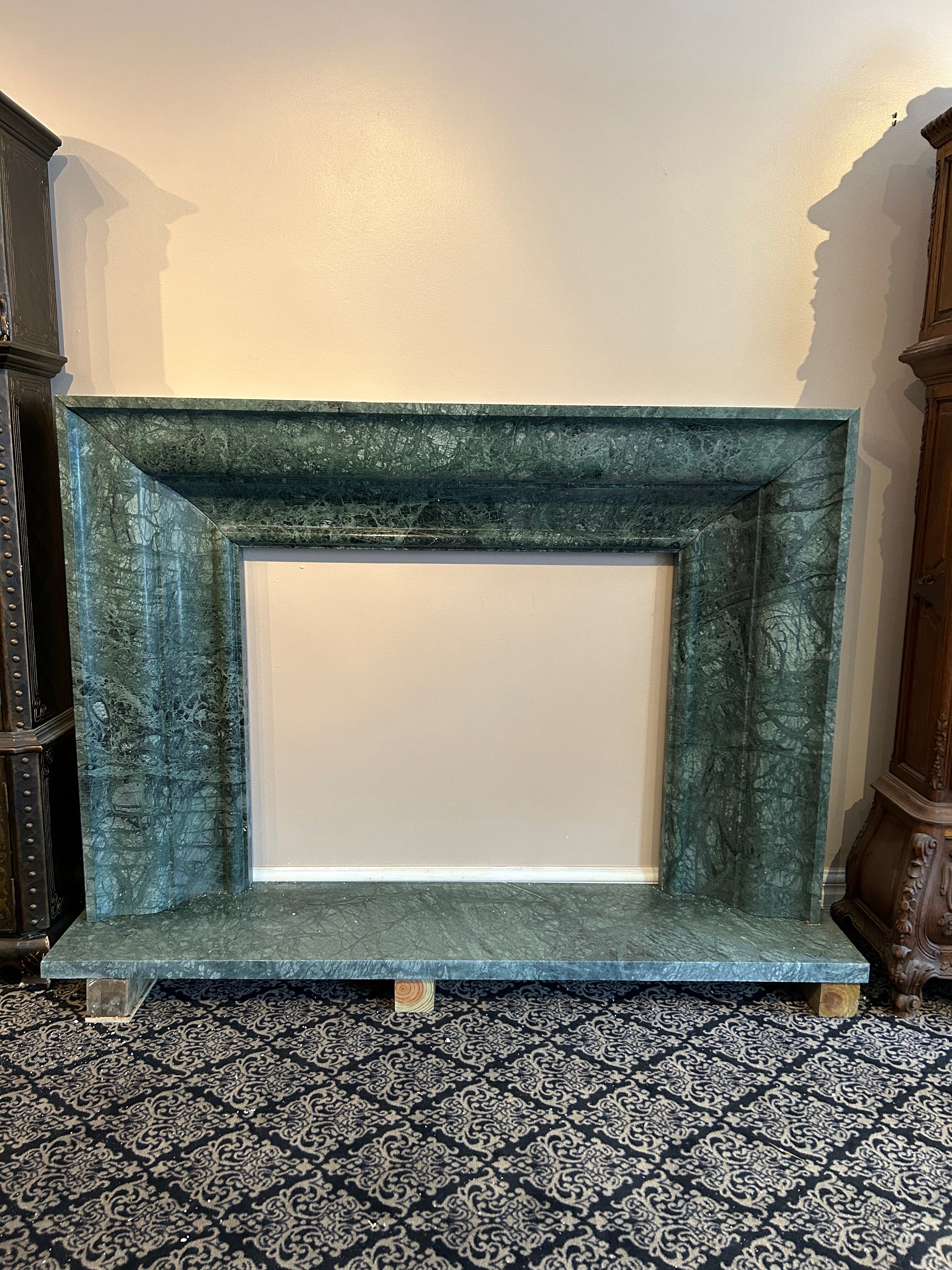 Beautiful Carved Green Marble Fireplace Mantel IGFM0 in Stock - Etsy