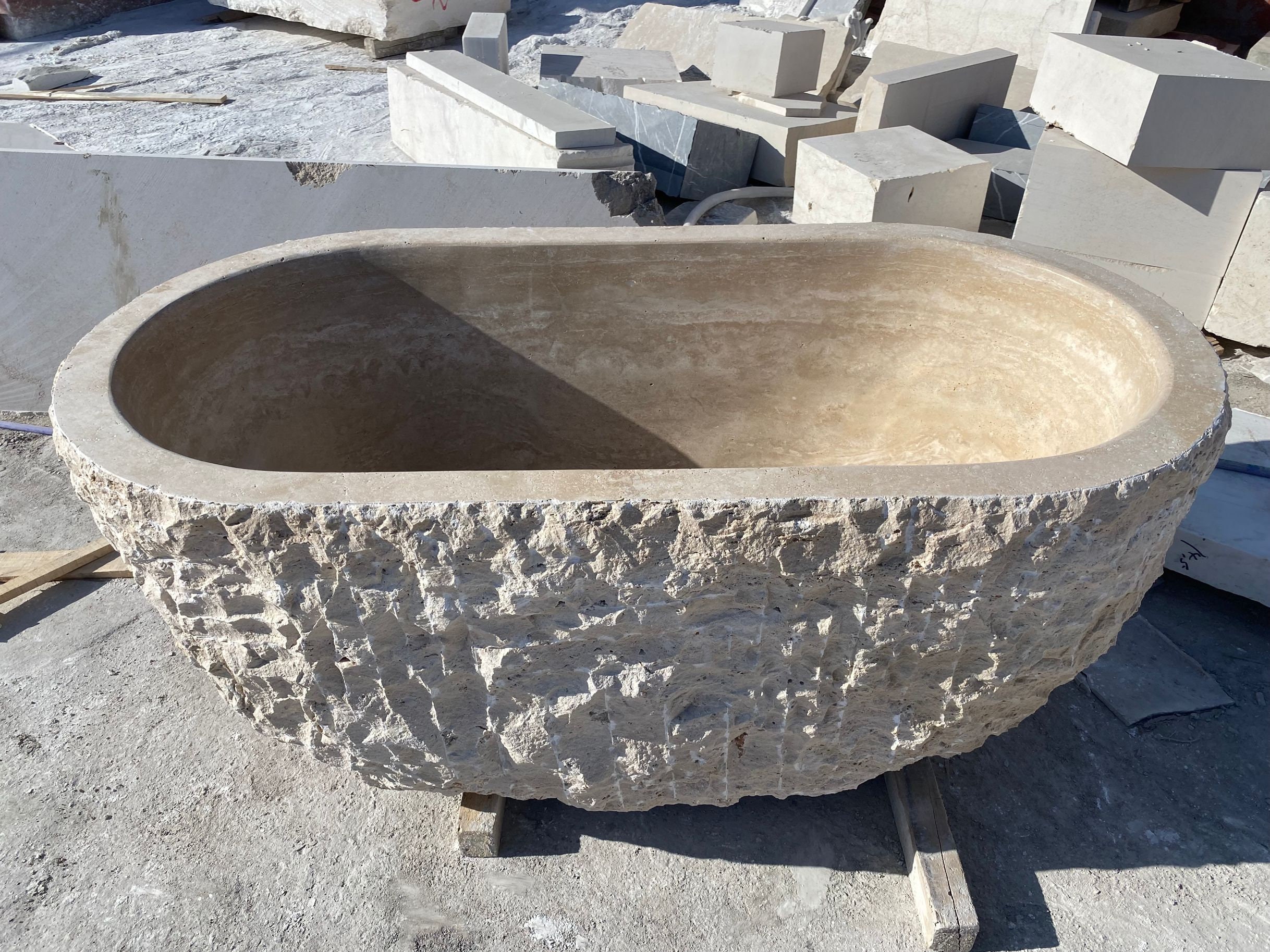 Marble Designer Chip Carved Bathtub - Etsy