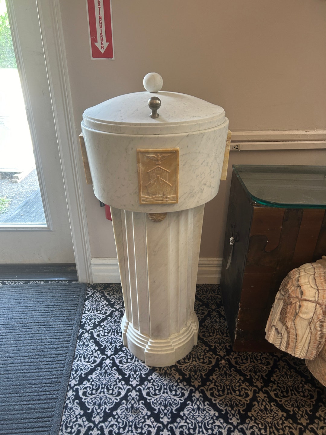 Antique Marble Art Deco Church Font - AC106 - Etsy
