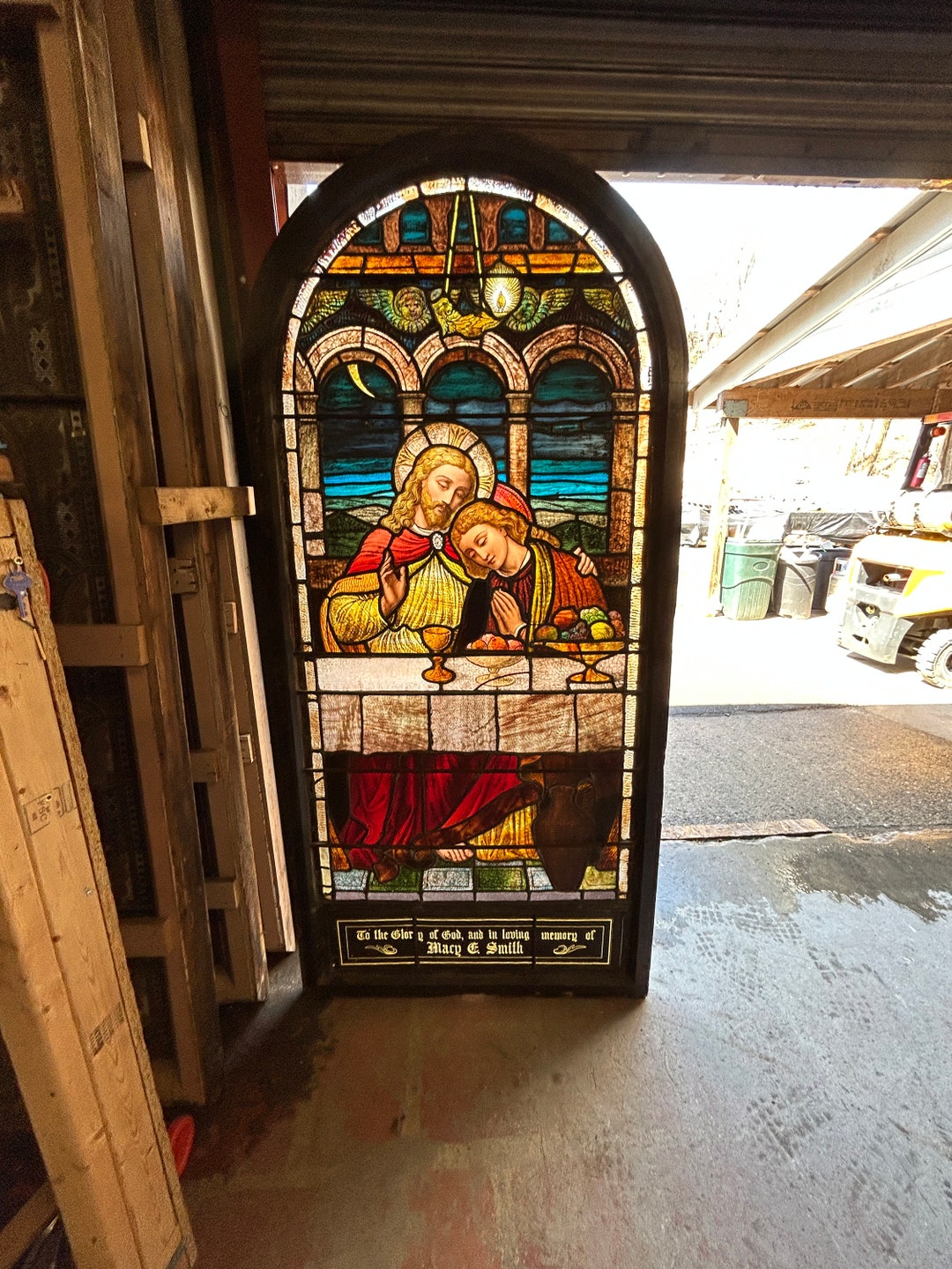 Antique Stained Glass Church Window From A Closed Church - Etsy