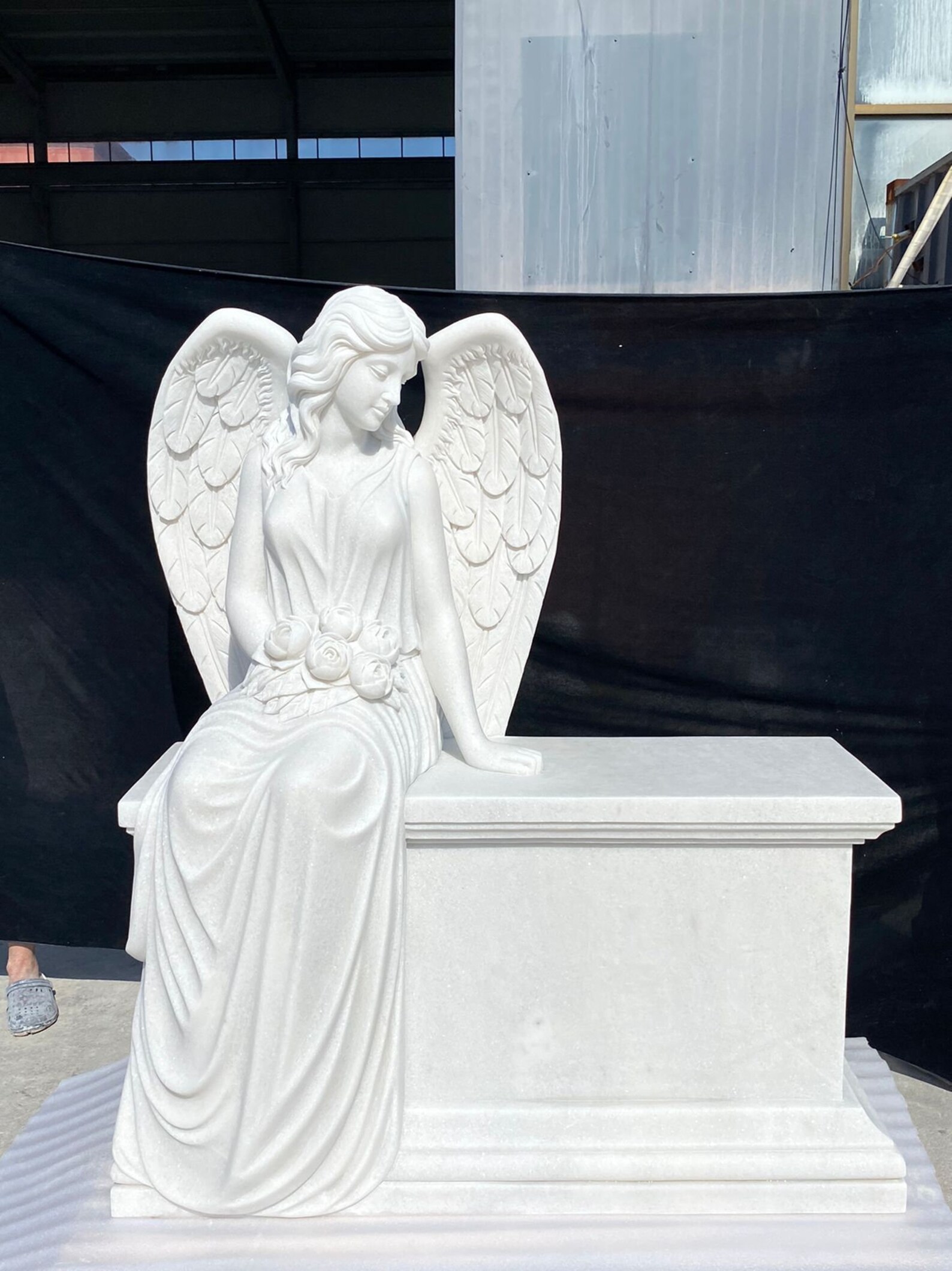 Hand Carved Marble Angel Monument - TF1025 - Etsy