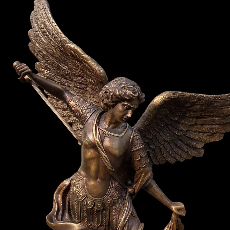 Bronze Saint Michael the Archangel Religious Statue - TF23 - Etsy