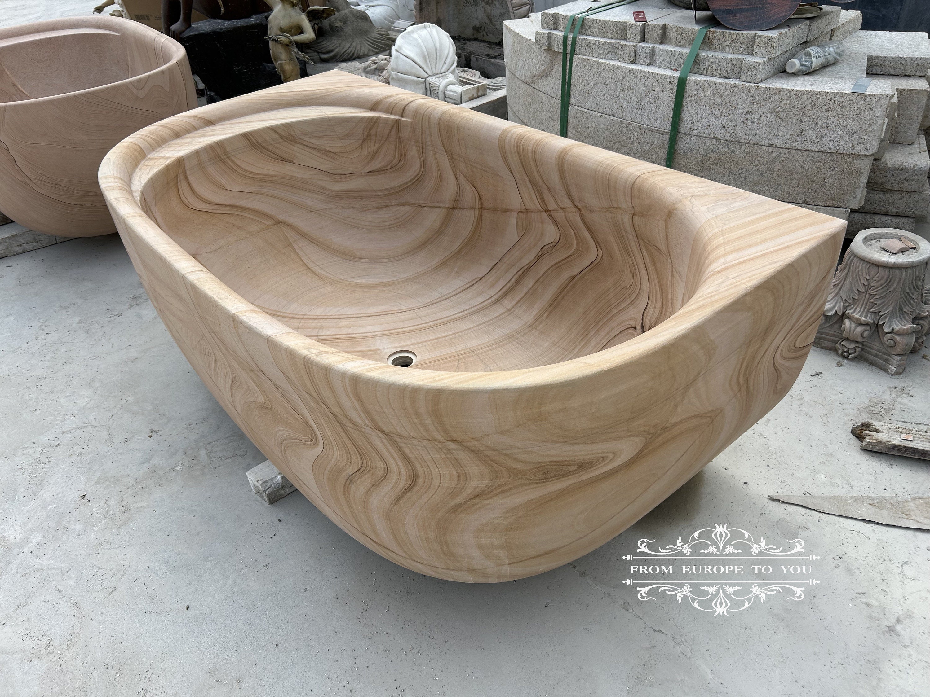 Hand Carved Sandstone Designer Bathtub - JX1503 - Etsy