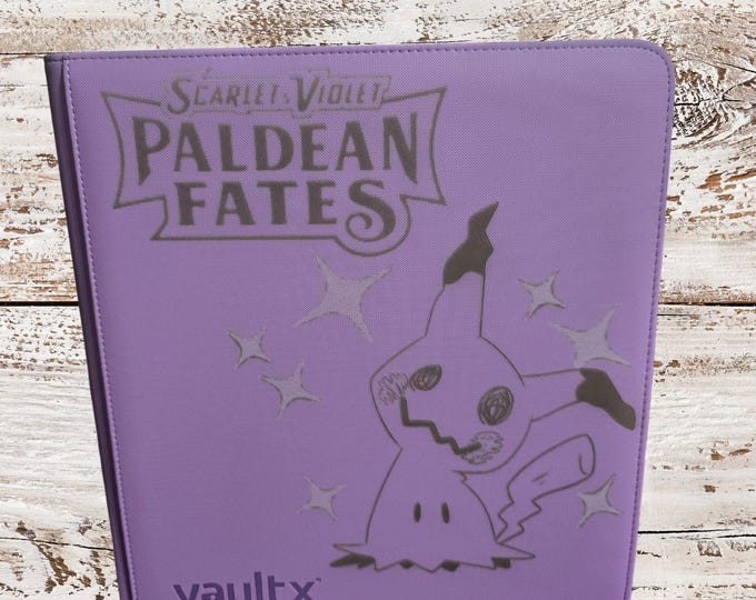 Handcrafted Vault X Binder – Laser Engraved With Mimikyu Design | Premium Pokémon TCG Storage - Etsy
