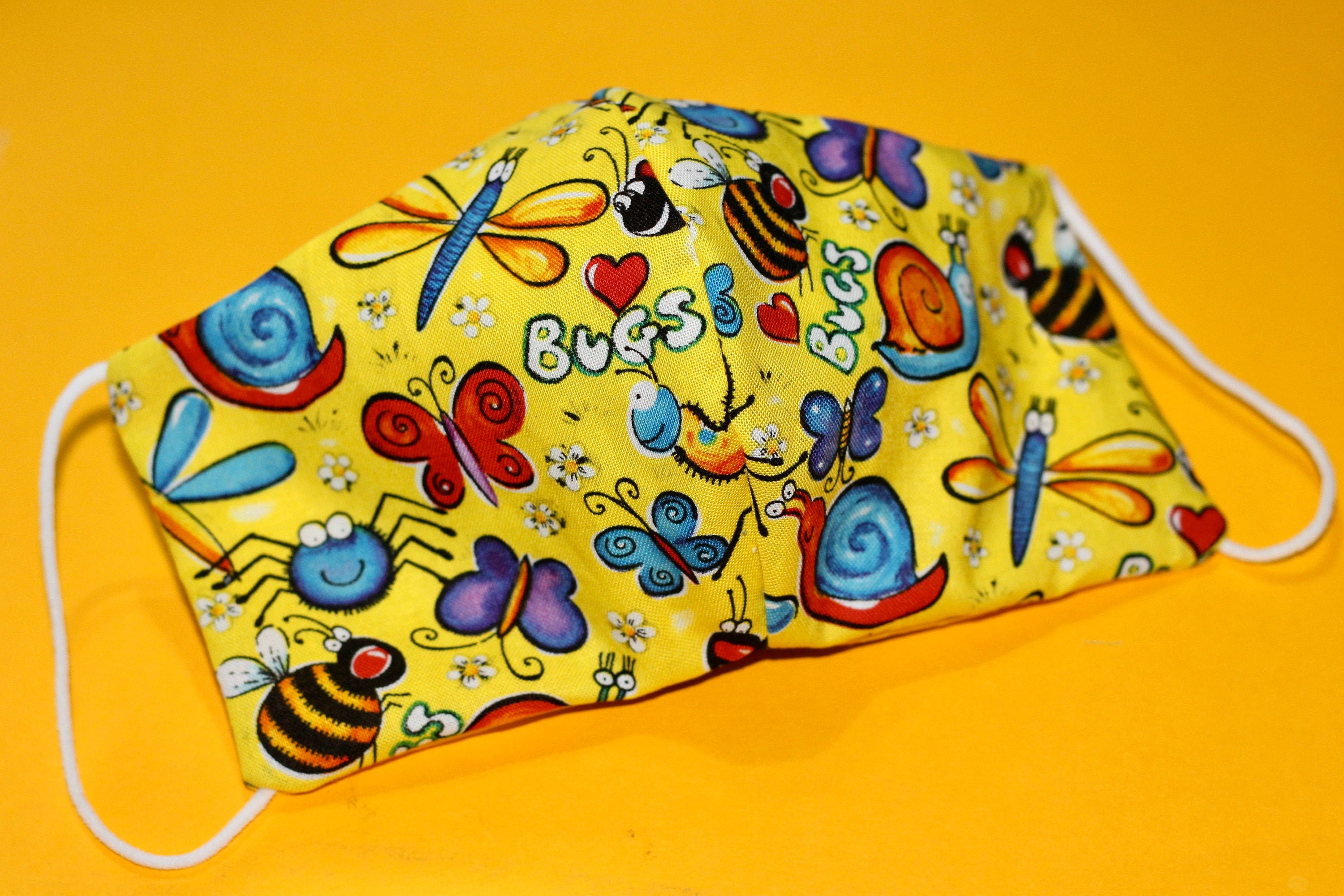 Bug Theme Face MaskKids Face MaskOptional Nose WireHappy | Etsy