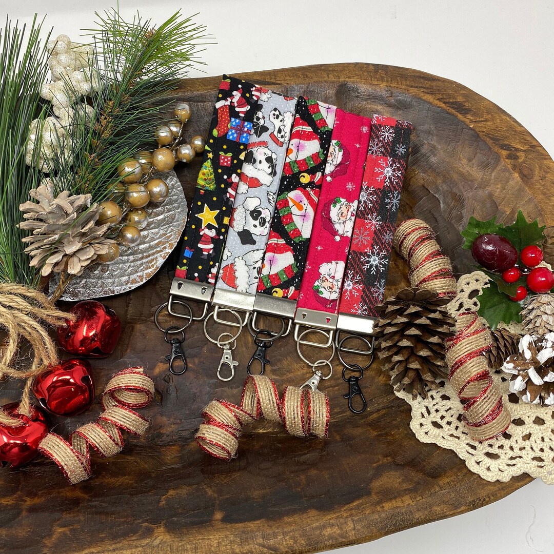 Christmas Key Fob Wristletkey Chainholidayseasonalteacher Giftstocking ...