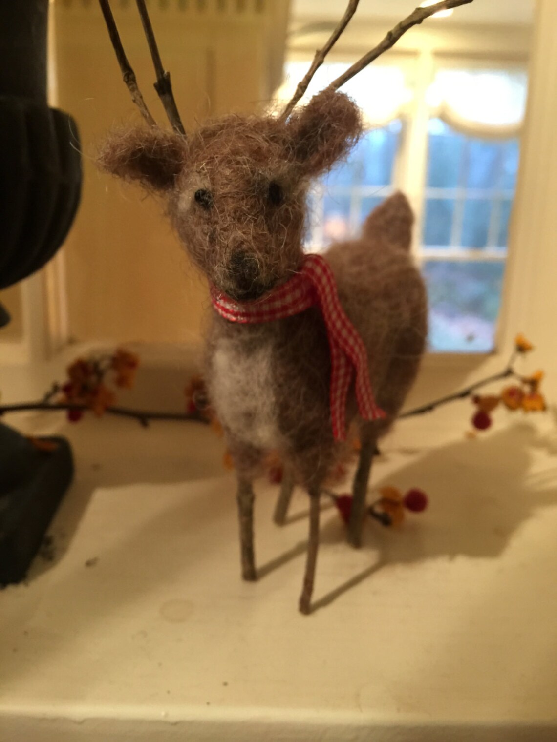 Set of 3 Needle-felted Alpaca Wool Deer Figurines - Etsy