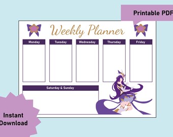 KDA Evelynn League of Legends Weekly Planner Printable - Etsy