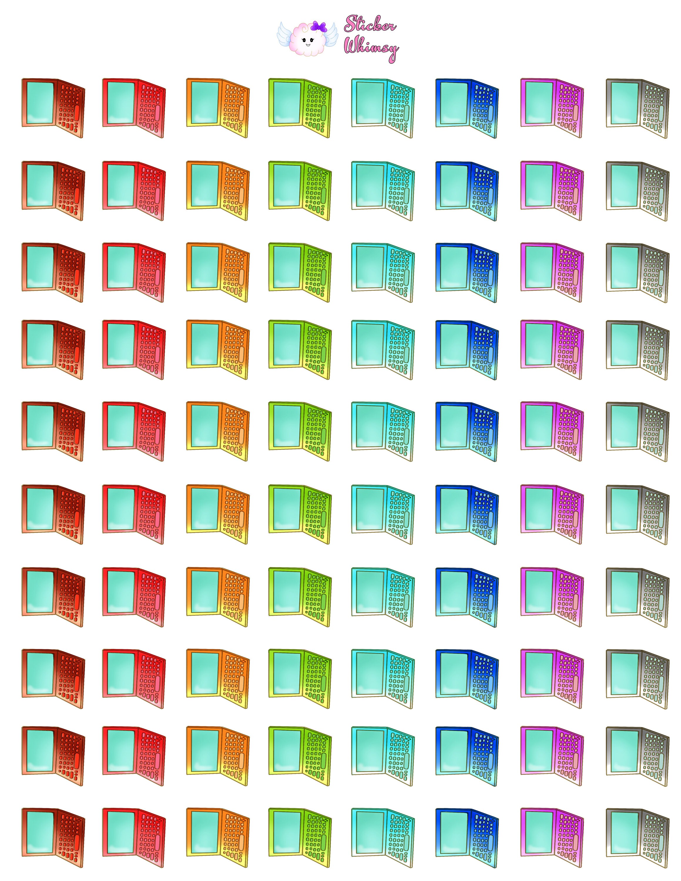 Laptop Planner Stickers Printed Stickers Computer Stickers - Etsy