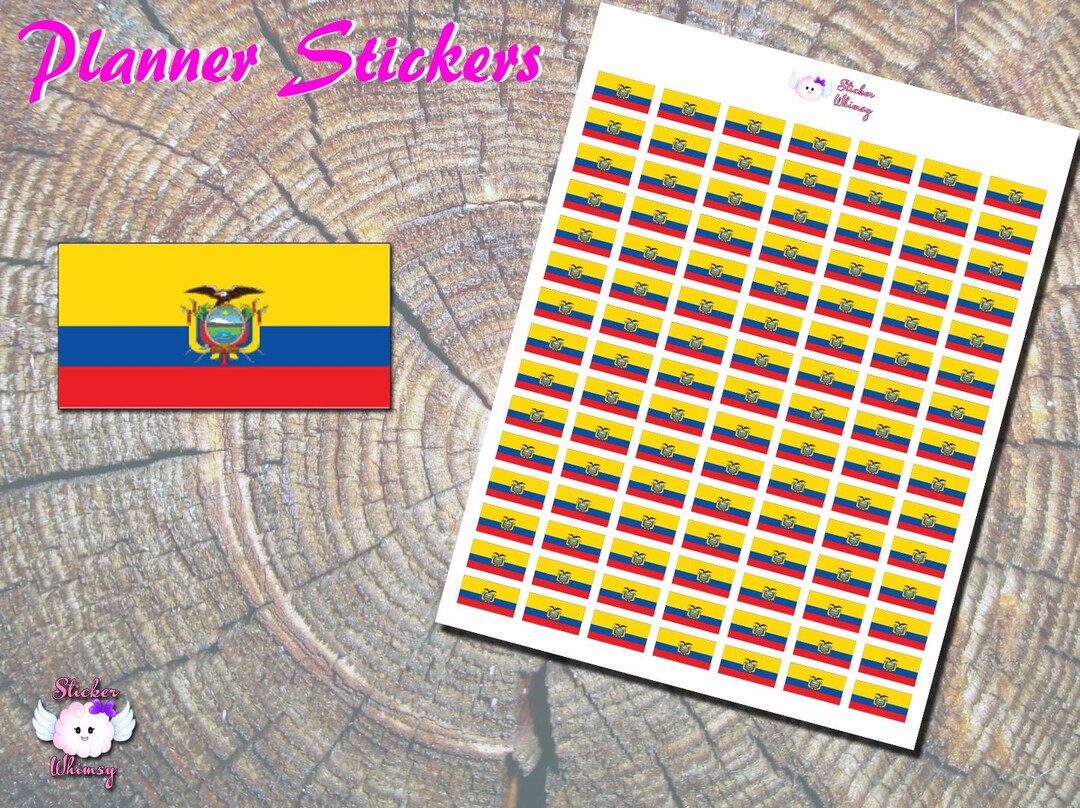 Ecuador Flag Planner Stickers: 105 Printed Stickers - Etsy