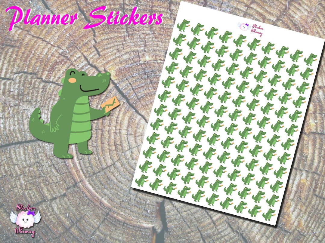 Cute Alligator Stickers, Letter Stickers, Printed Stickers, Animal ...