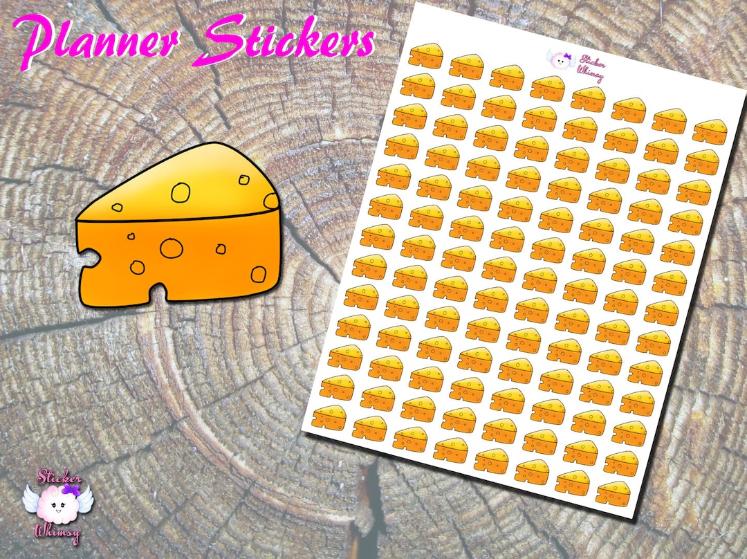 Cheddar Cheese Wedge Planner Stickers: Food Stickers (104 Pc) - Etsy ...