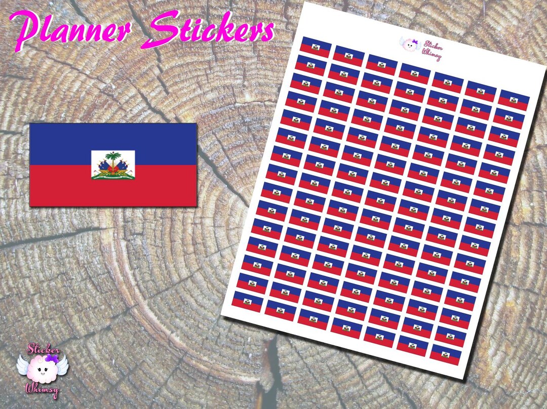 Haiti Flag Planner Stickers: 105 Matte Decals - Etsy