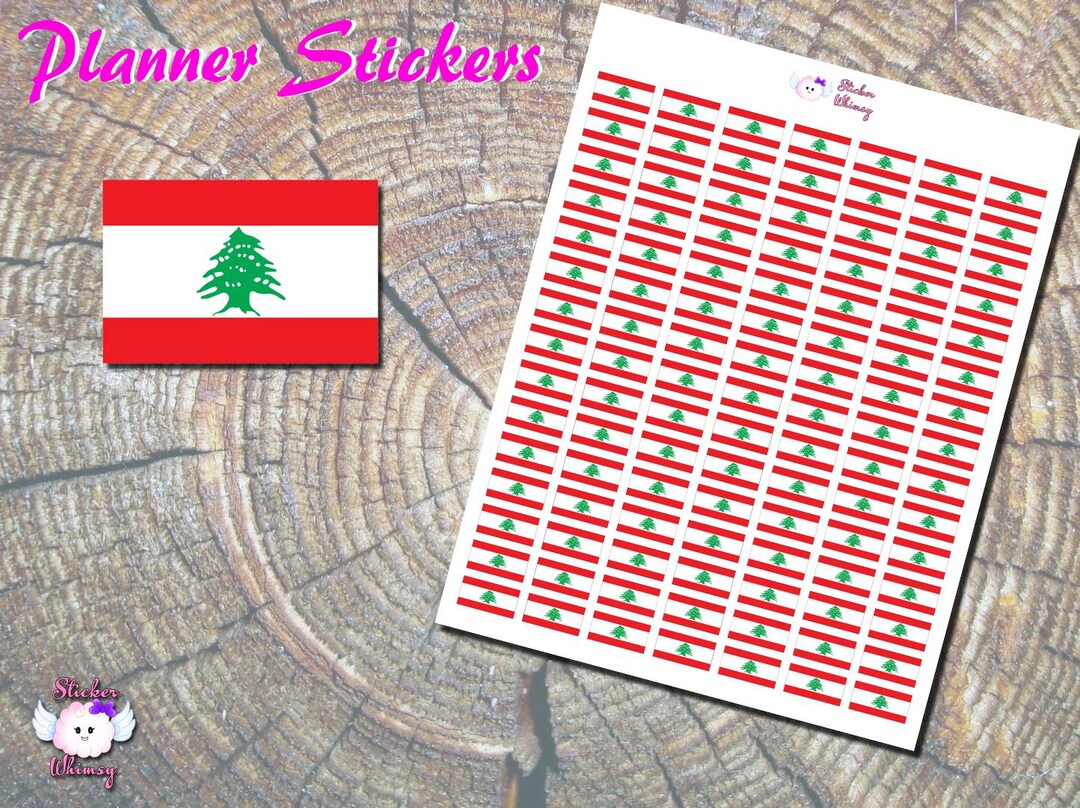 Lebanese Flag Planner Stickers: 105 Matte Stickers - Etsy