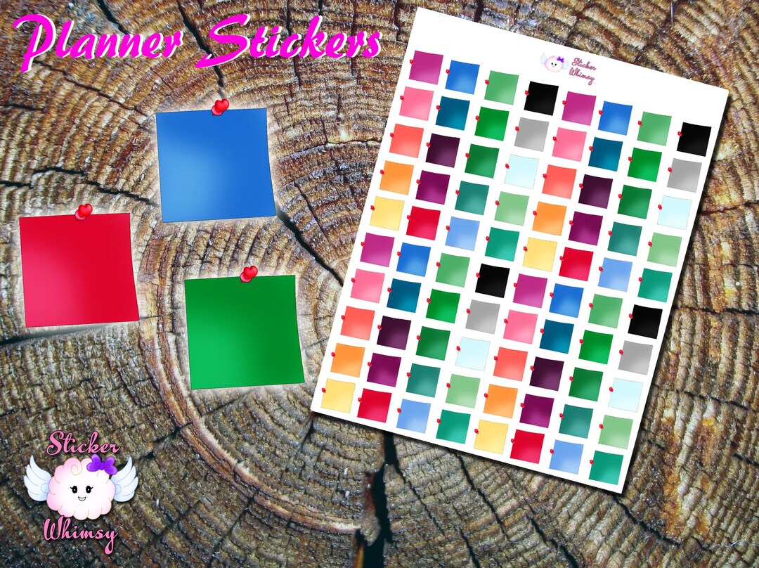Memo Note Planner Stickers, Colorful Office Supply Stickers - Etsy