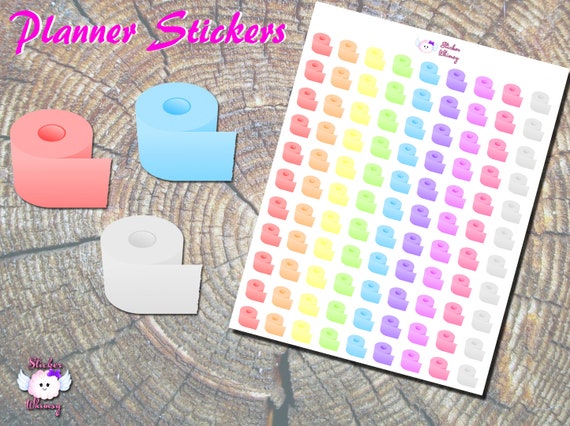 Toilet Paper Roll Planner Stickers Printed Stickers Bathroom | Etsy