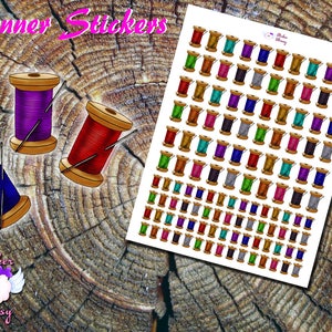 Needle and Thread Planner Stickers, Printed Stickers, Knitting, Cute ...