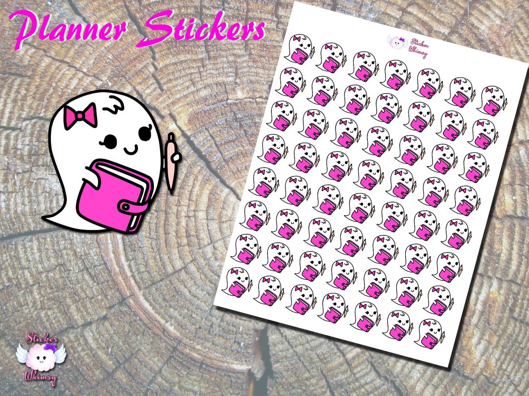 Girl Ghost Planner Stickers, Halloween Stickers, Diary Stickers ...