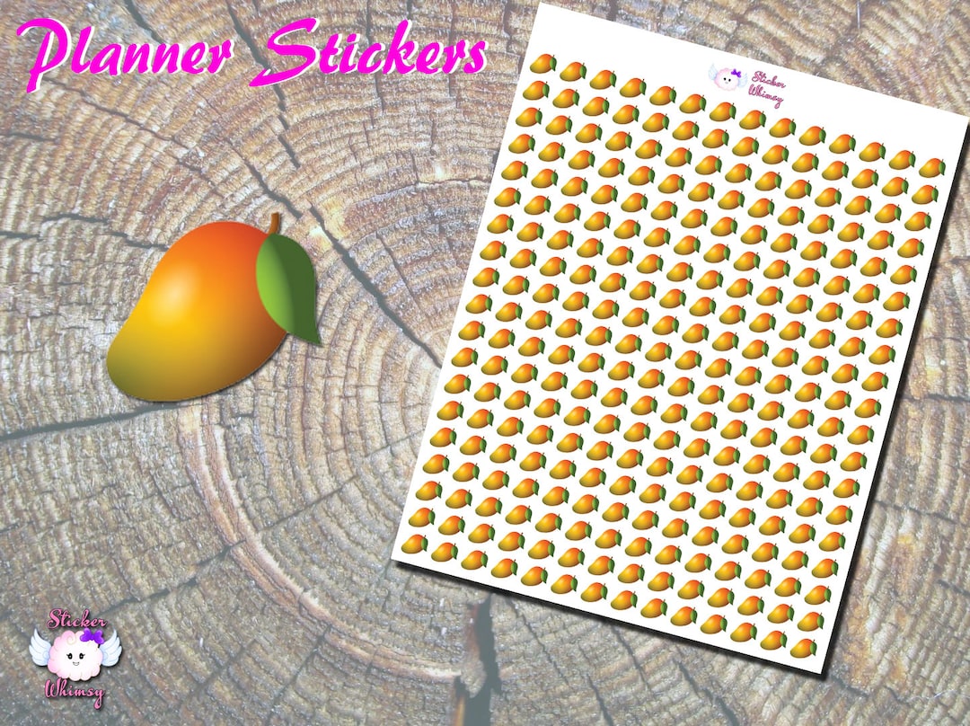 Mango Planner Stickers, Fruit Food Functional Reminder Sheet - Etsy