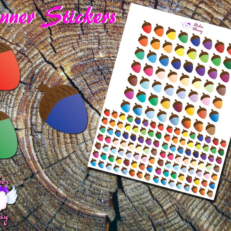 Colorful Acorns - Etsy