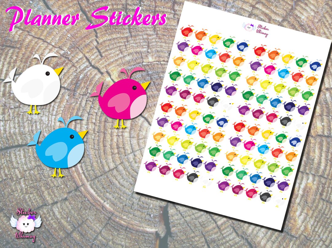 Bird Planner Stickers, Animal Stickers, Cute Stickers, Kawaii Stickers ...