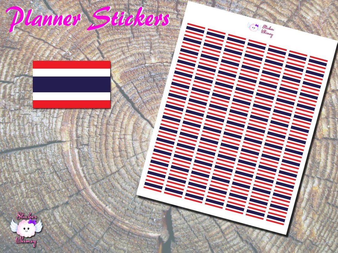 Thailand Flag Planner Stickers: 105 Printed Stickers - Etsy