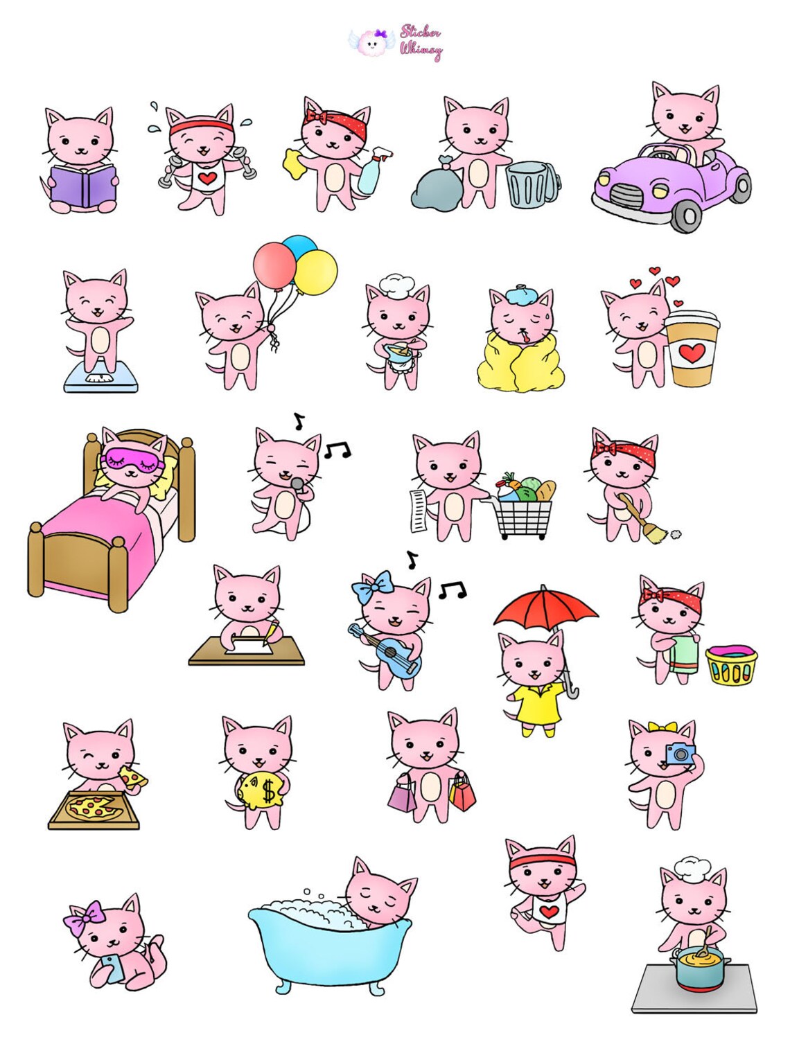 Daily Tasks Planner Stickers Printed Stickers Chore - Etsy