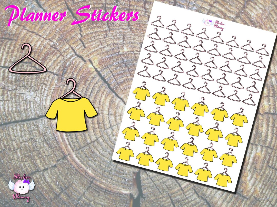 Clothes Hangers Stickers, Printed Stickers, Home Decor, Closet Stickers ...