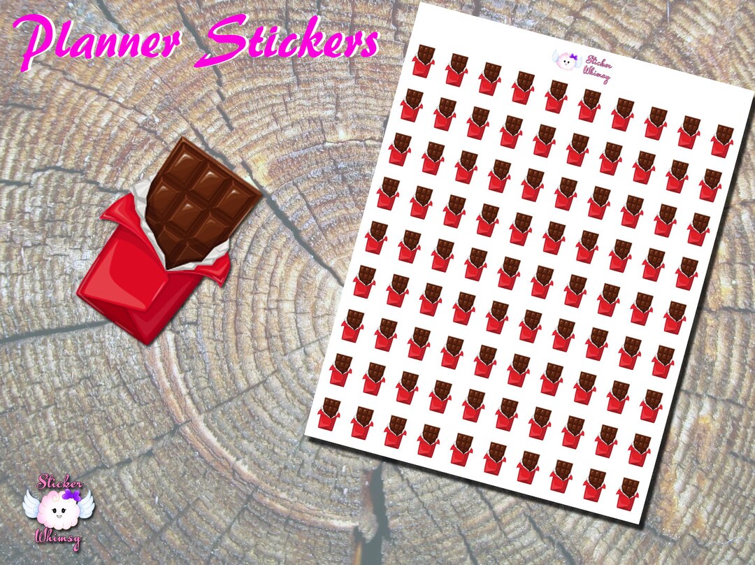 Chocolate Bar Stickers, Junk Food Stickers, Sweet Stickers, Candy Bar ...