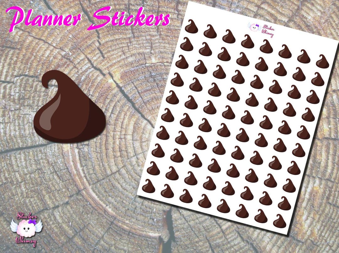 Chocolate Chip Stickers, Junk Food Stickers, Cute Stickers, Functional ...