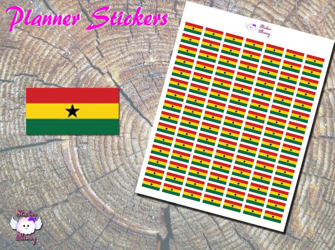 Ghana Flag Planner Stickers: 105 Matte Stickers - Etsy UK