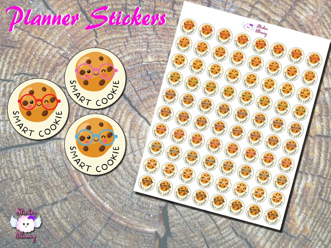 Smart Cookie Planner Stickers, Glasses Die-cut Functional Adhesives - Etsy