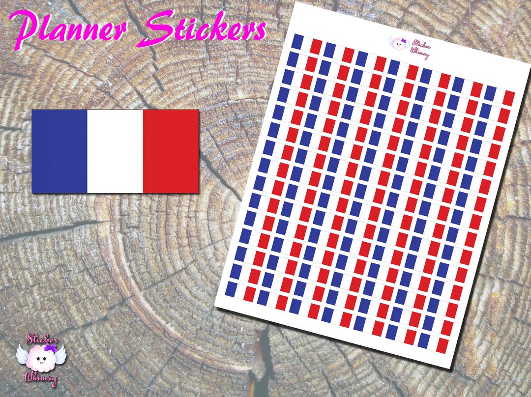 France Flag Planner Stickers, Printed Stickers, European Flag Stickers ...