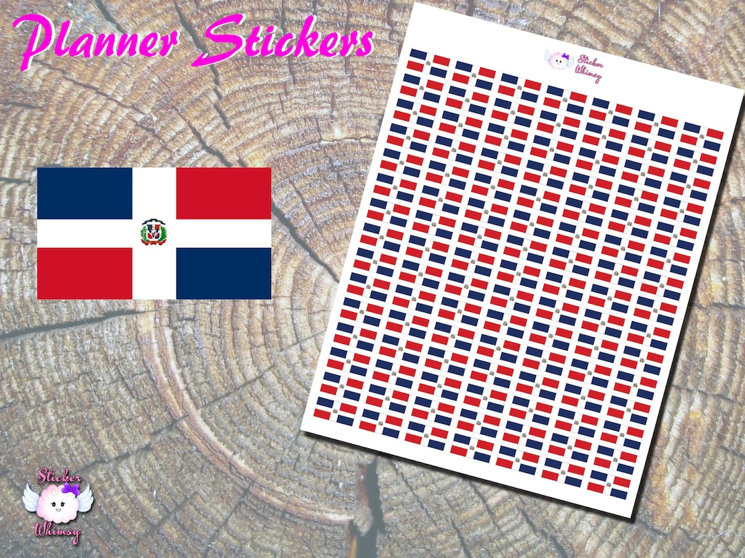 Dominican Republic Flag Planner Stickers: 105 Printed Stickers - Etsy