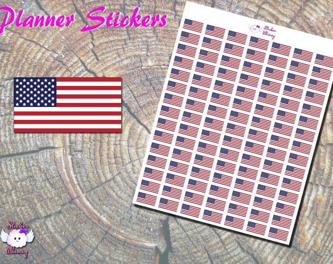 American Flag Stickers, Small Patriotic USA Stickers for July 4th ...