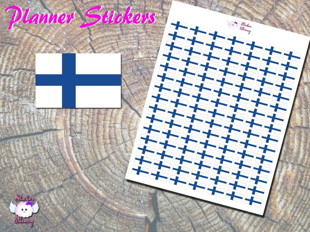 Nordic Blue Cross Sticker, Minimalist Finland Design, Scandinavian ...
