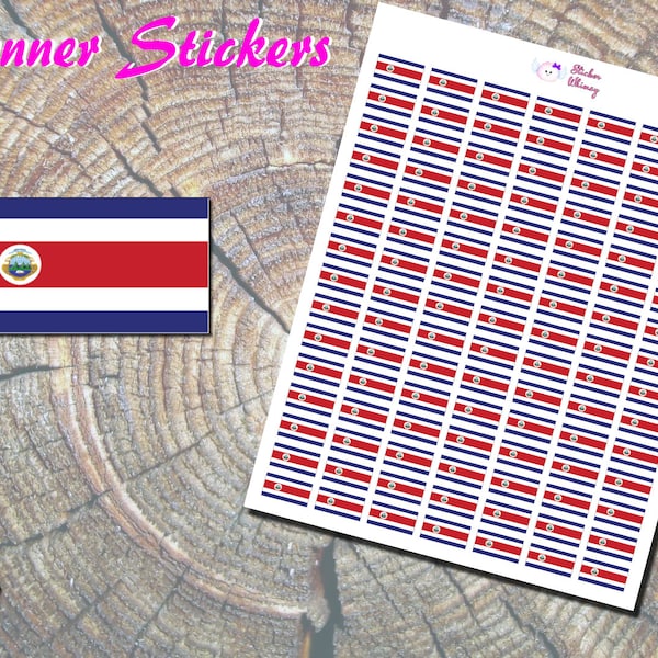 Costa Rica Flag Stickers - Etsy