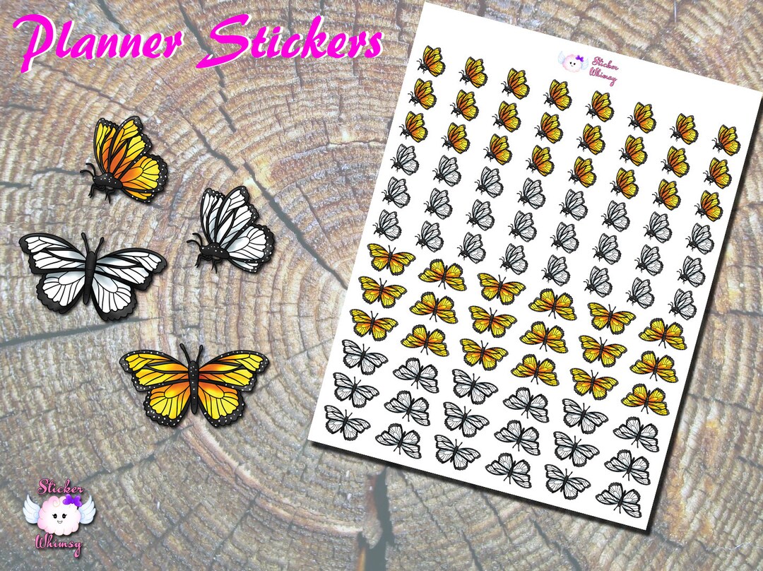 Monarch Butterfly Planner Stickers: Mixed Views - Etsy