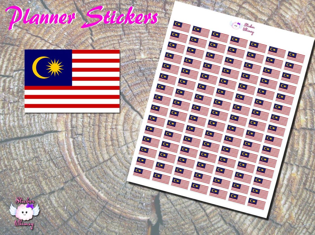 Malaysian Flag Plannner Sticker Set, Jalur Gemilang, Malaysia Pride ...